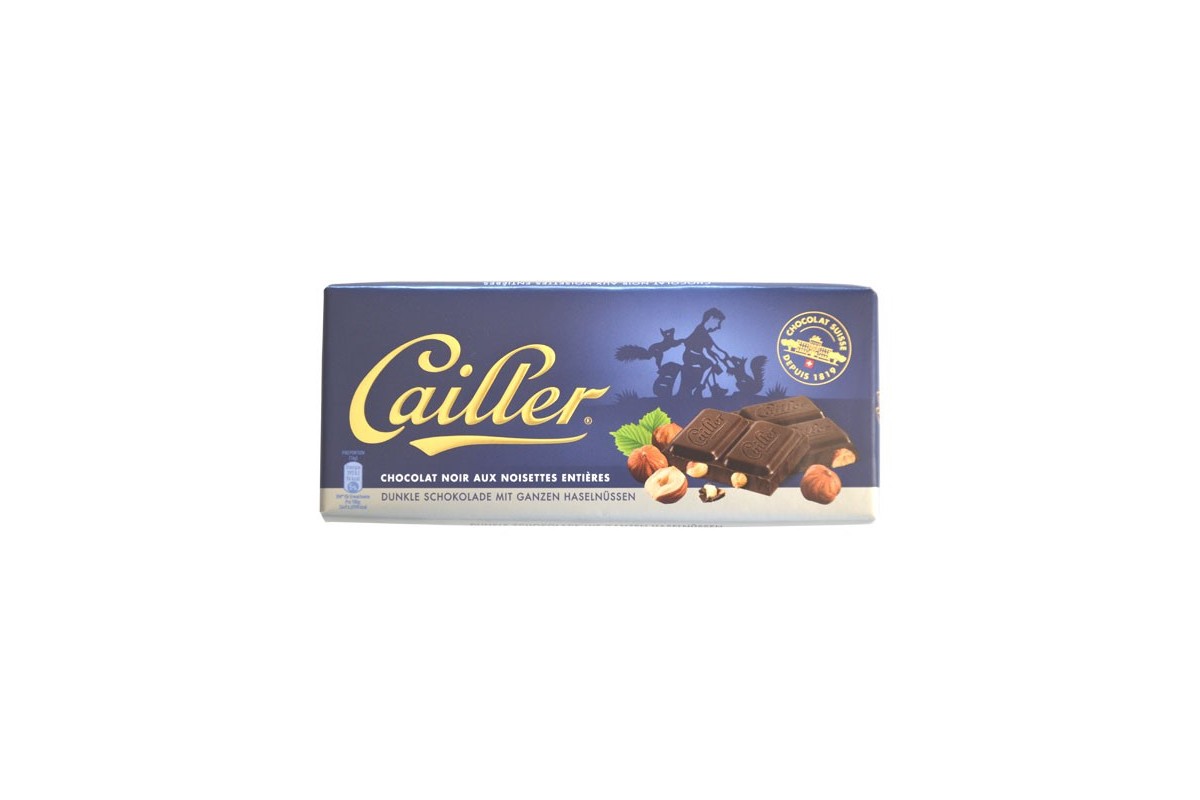 Noir noisette 100g, made by Cailler of Switzerland - chocolate from...