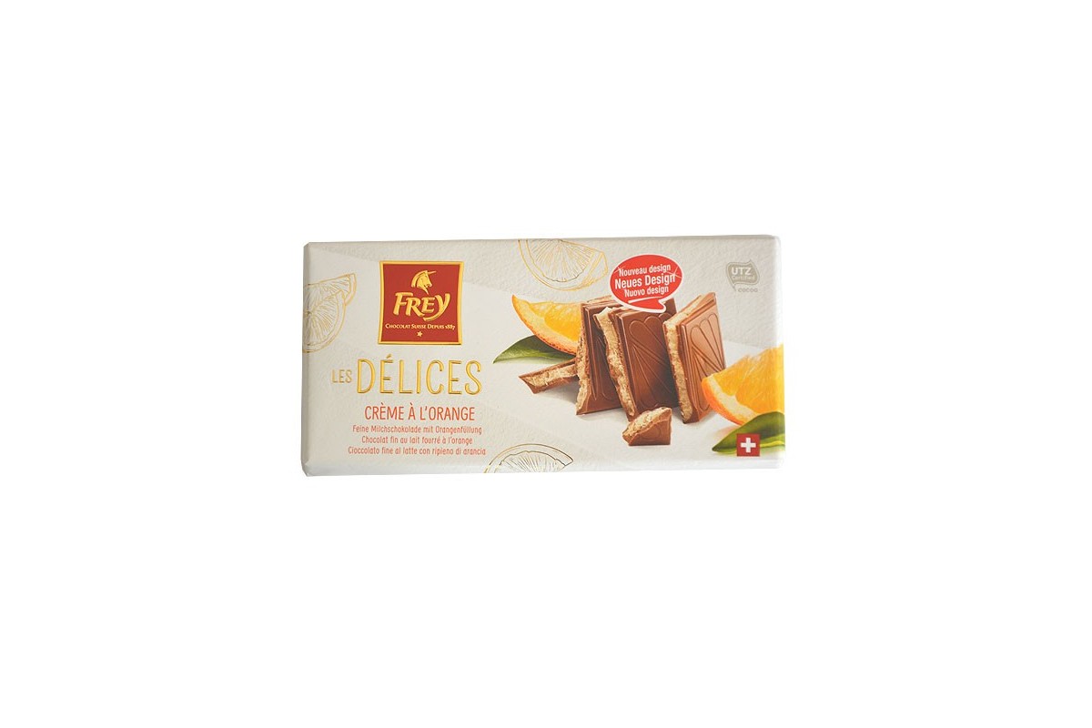 Les Délices Cream with Orange 100g, made by Frey - chocolate from S...