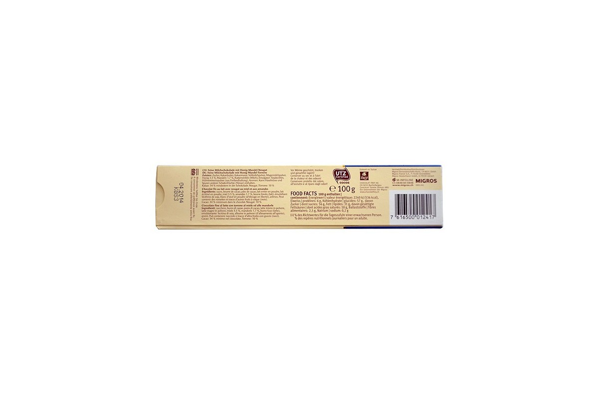 Mahony milk 100g, made by Frey - chocolate from Switzerland